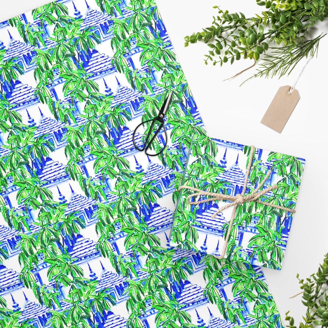 Chinoiserie Blue and White Preppy Wrapping Paper - Dishes - Wedding ...