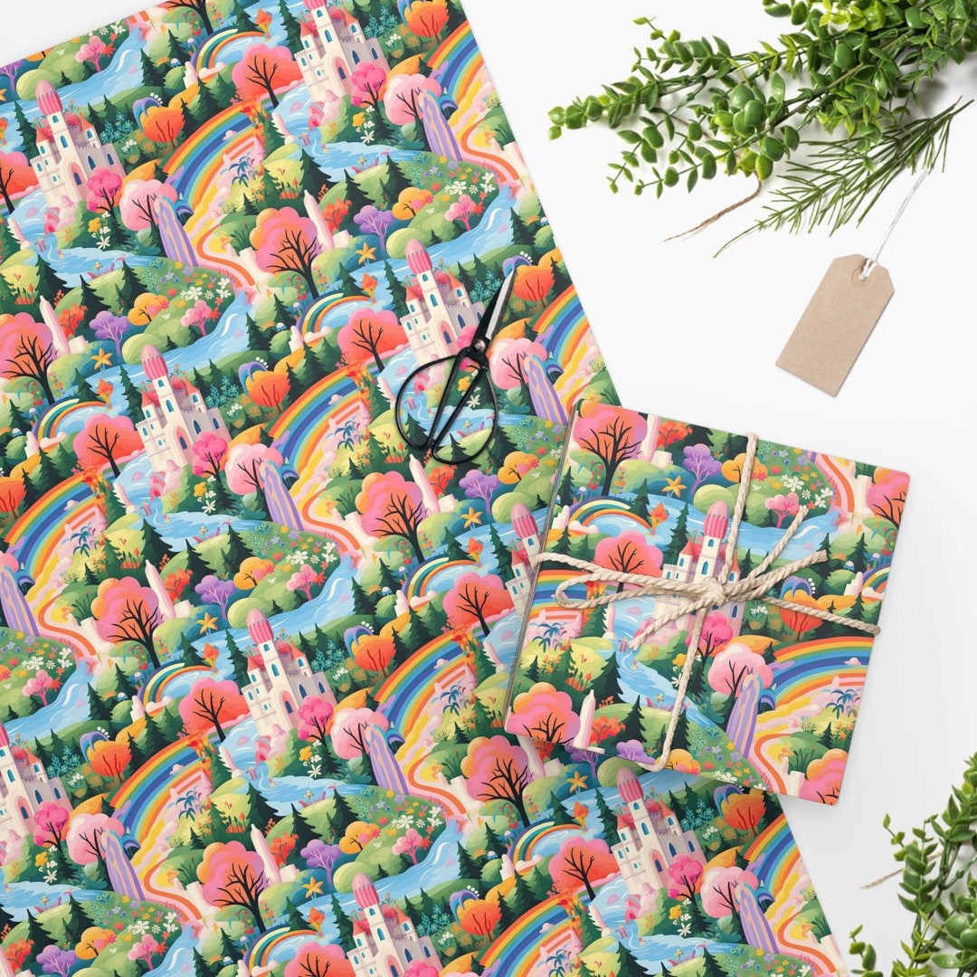 Castle Princess Wrapping Paper Luxury Wrapping Paper Girl Birthday ...