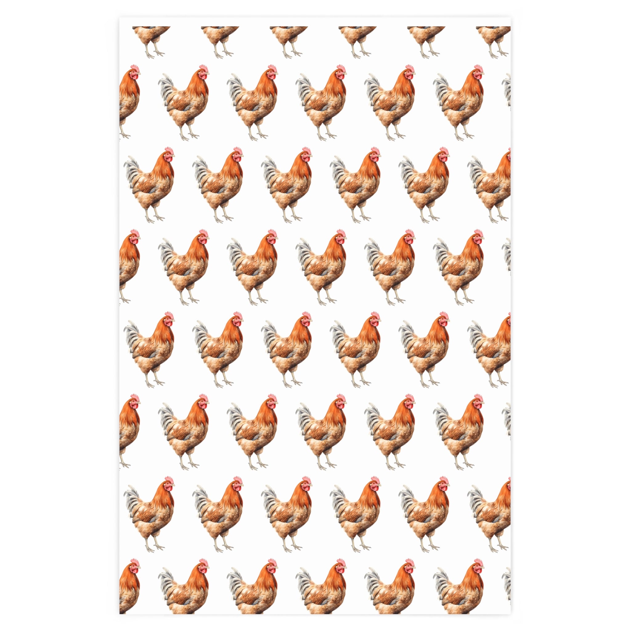 Chicken Wrapping Paper Farmer Giftwrap Roll of Wrapping Paper Animals ...