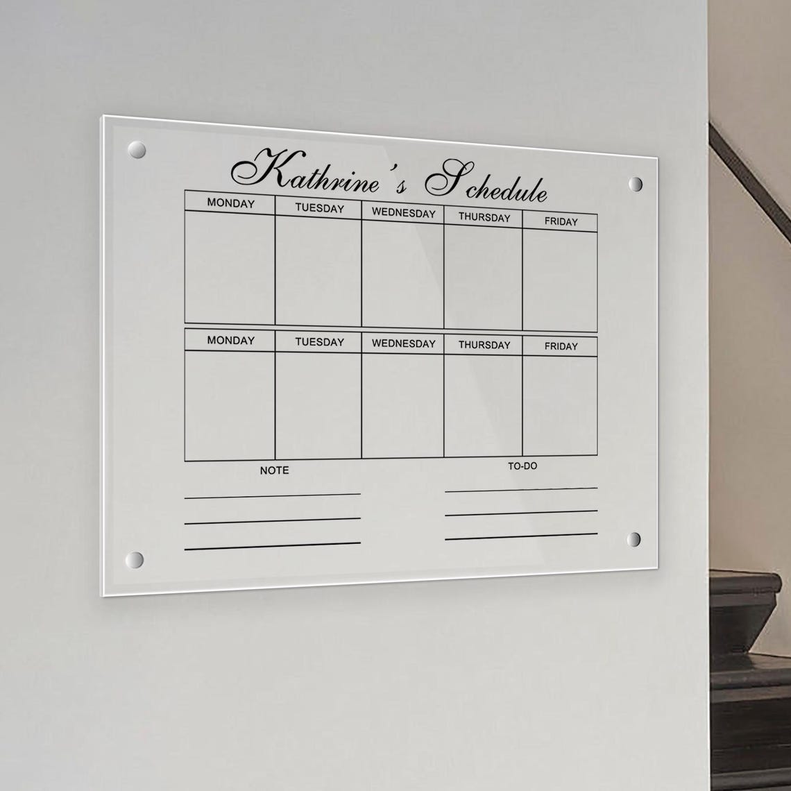 Weekly Planner, Custom Things to Do List Acrylic Board for ...