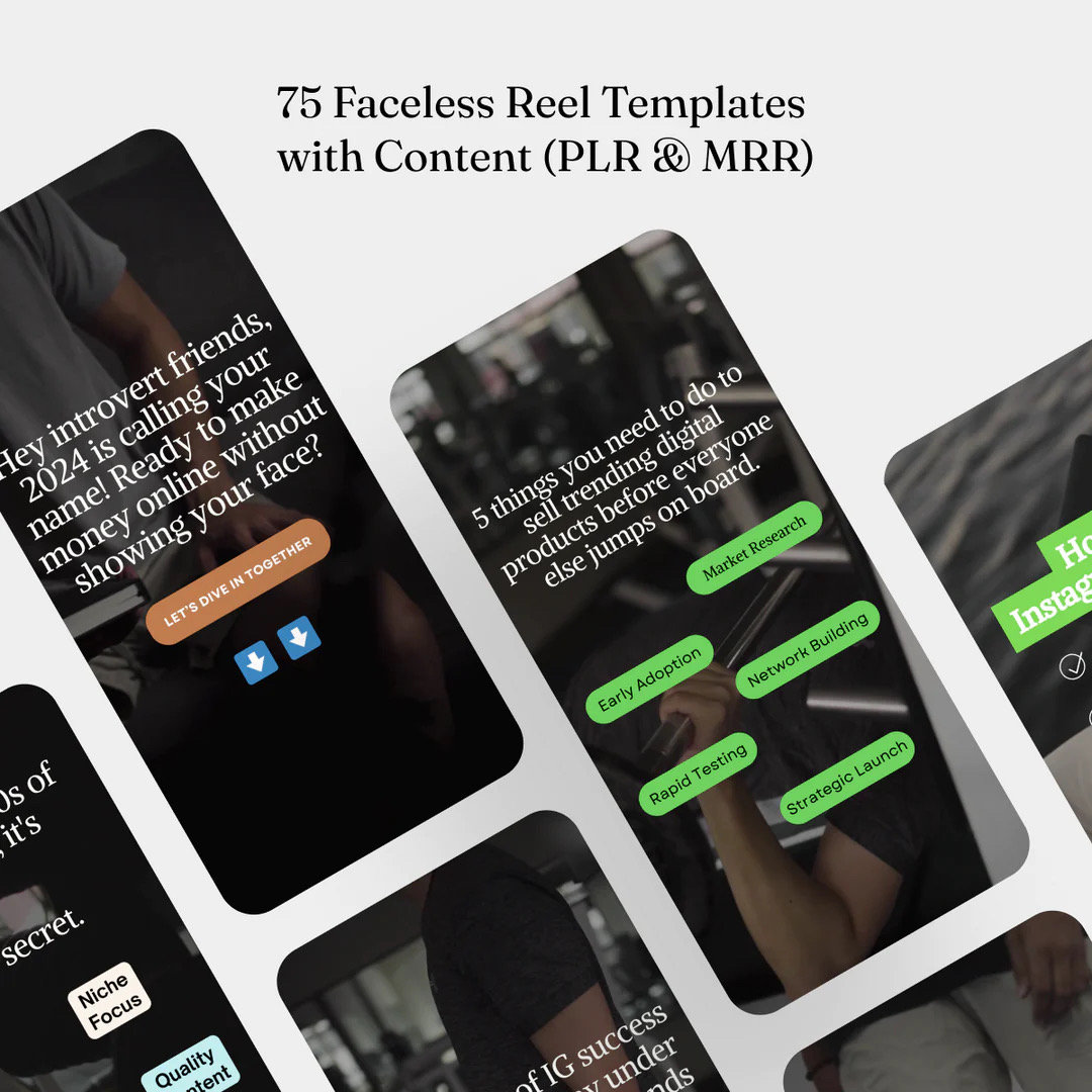 Faceless for Men - Digital Marketing Bundle - Etsy