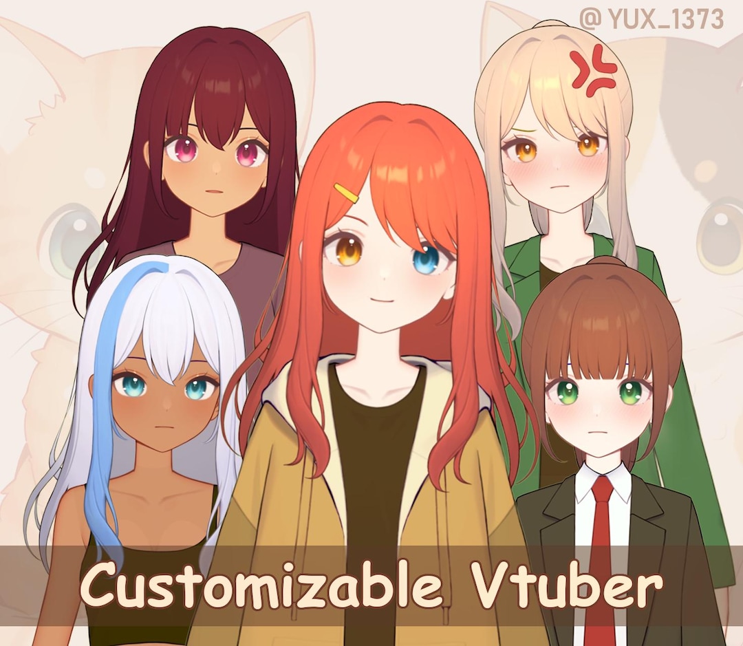 Customizable Vtuber - Anime Girls Live2d Avatar - Etsy