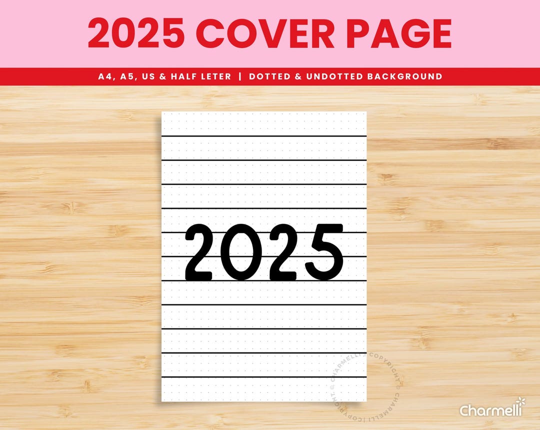 2025 Cover Page 2025 Journal Page Printable Title Page 2025 Title Page ...