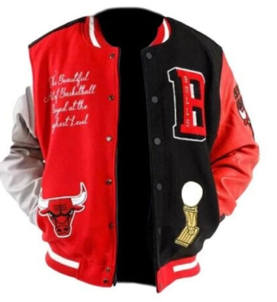 Chicago Bulls Letterman Chicago Bulls Varsity Jacket - Best Seller - Etsy