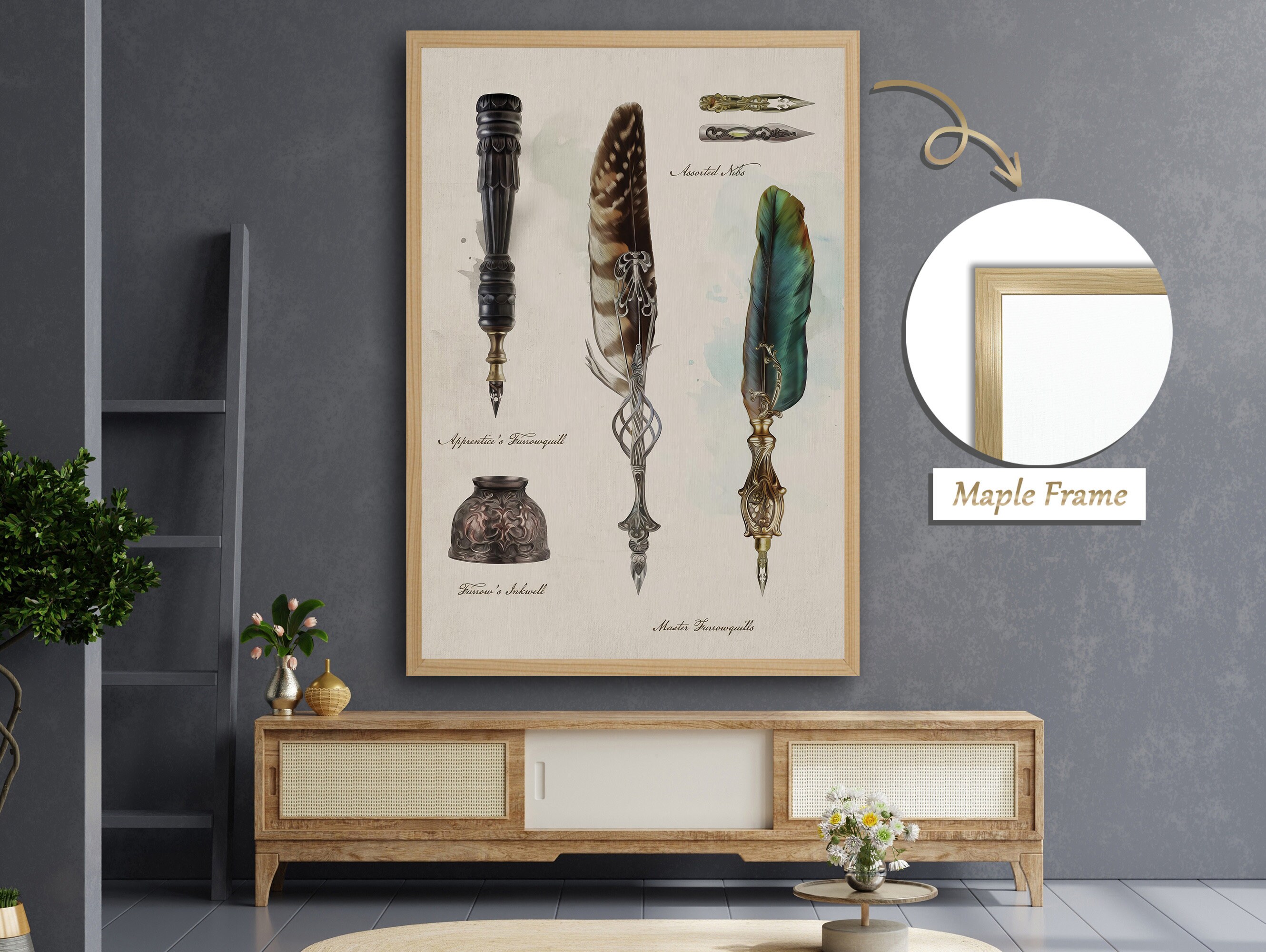 Feather Quills and Their Meanings,quill Art,feather Pen Illustrations ...