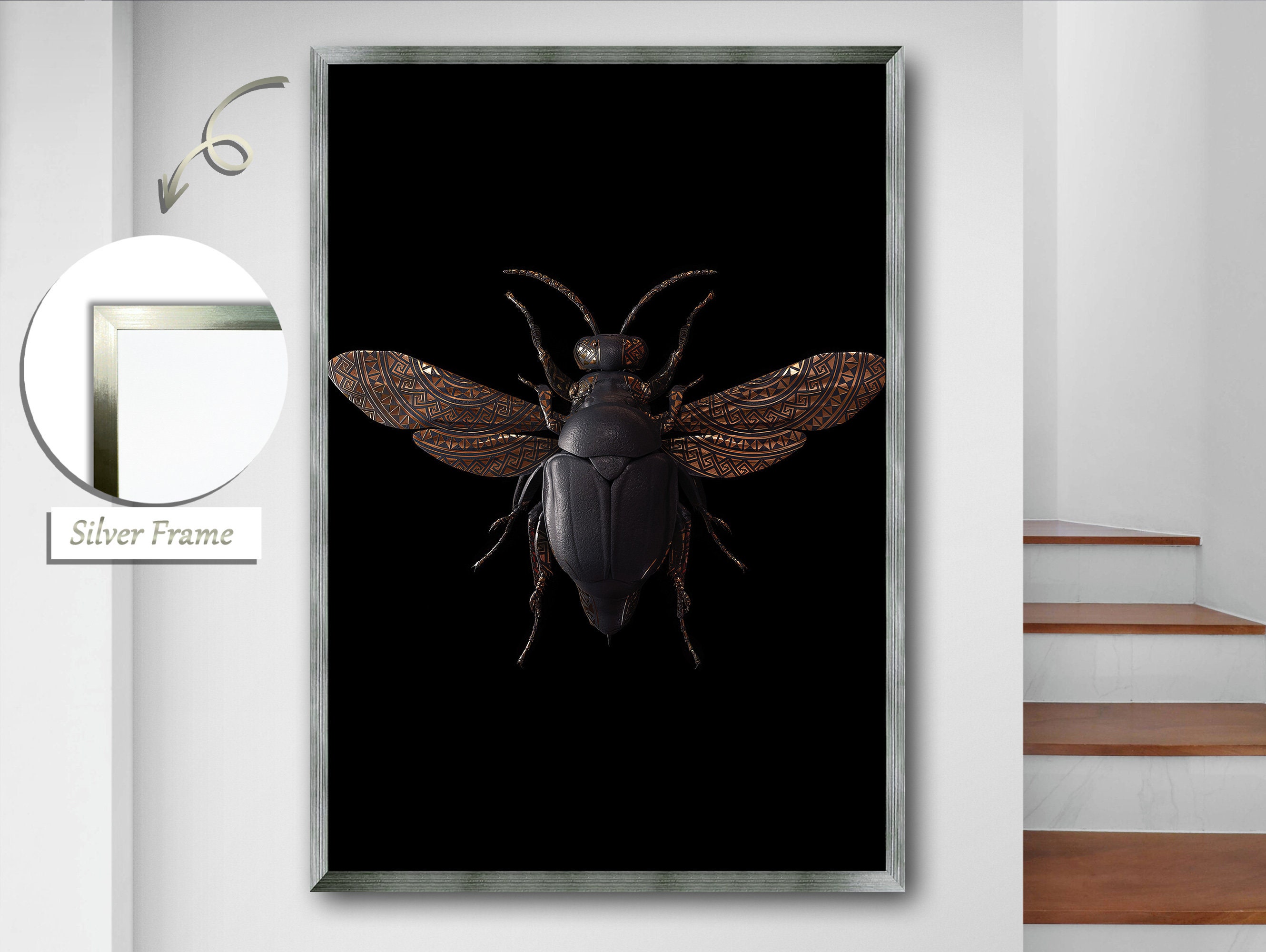 Flying Gracewinged Insect Art Detailed Bug Painting Insect - Etsy