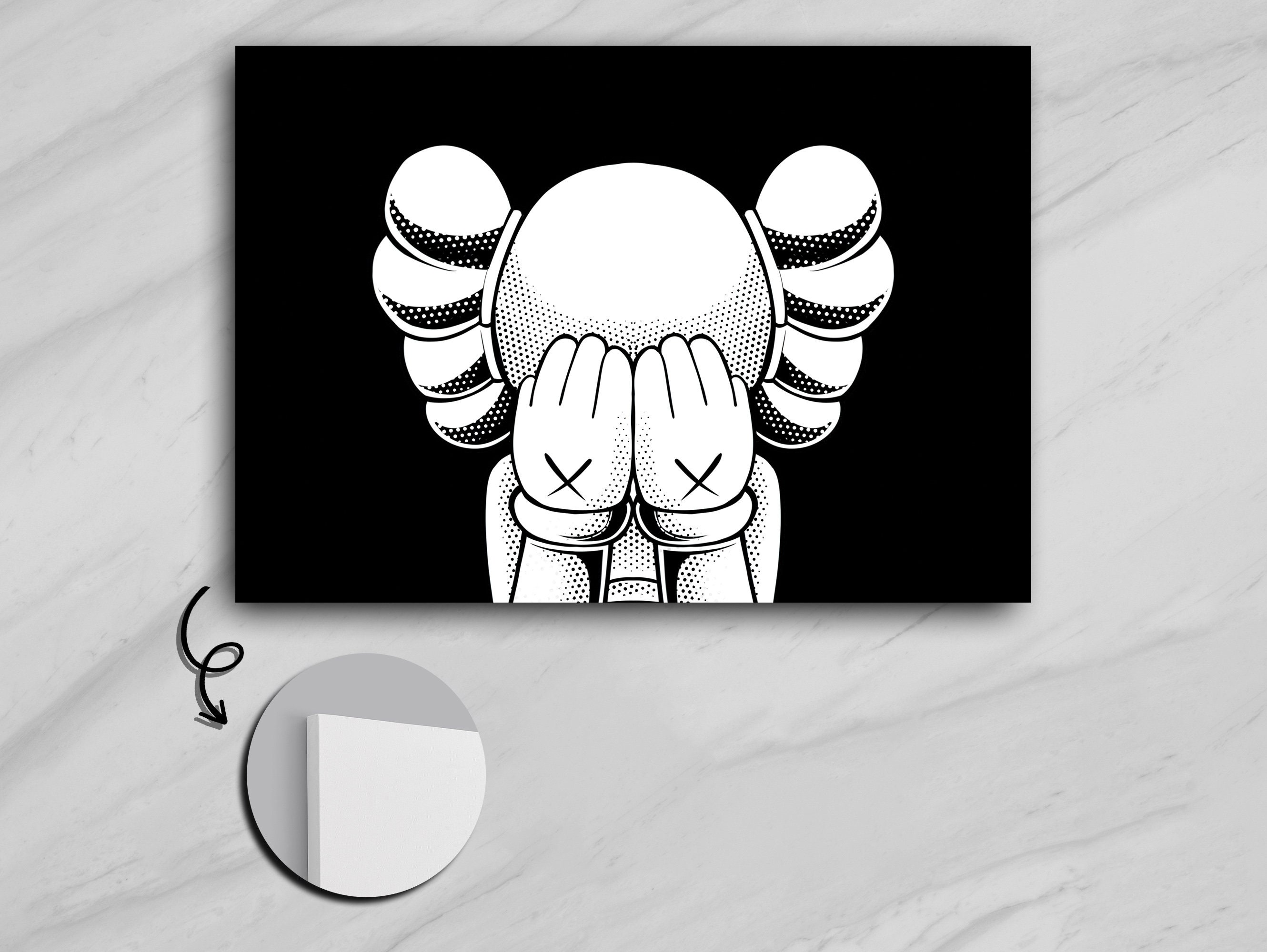 Sad Bear KAWS Artwork,kaws Art, Sad Bear, Contemporary Art, Emotive ...