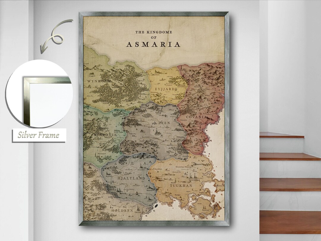 Map of the Kingdom of Asmaria,fantasy Map Art,magical Kingdom Map ...