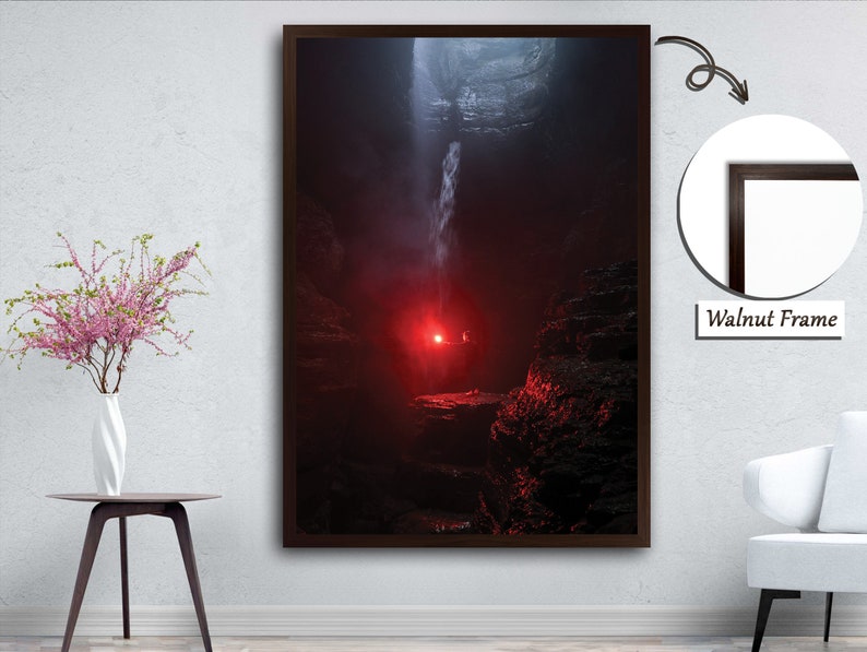 Light of Mystery the Mysterious Box Inside the Cave,red Light Art ...