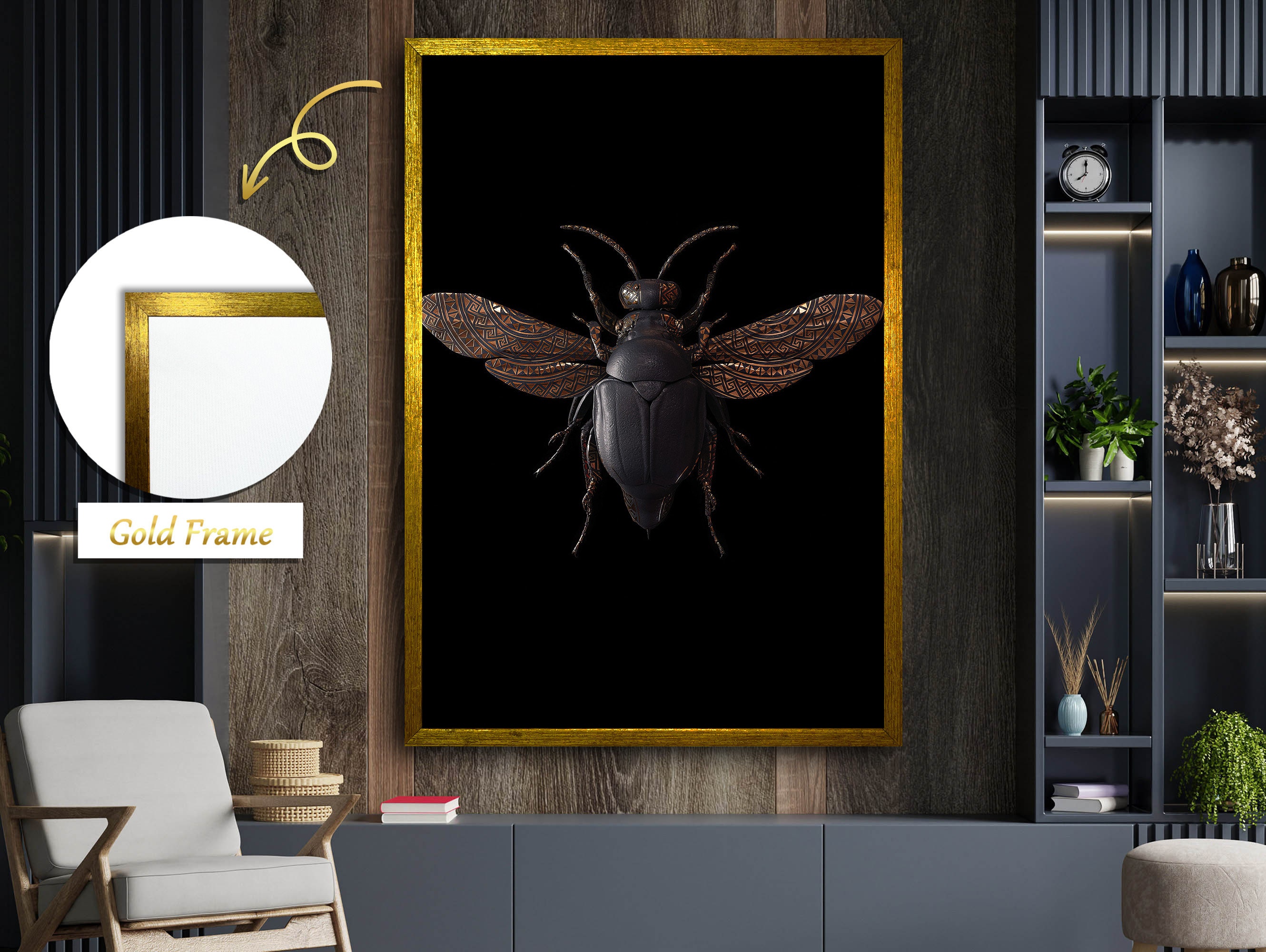 Flying Grace,winged Insect Art, Detailed Bug Painting, Insect Wing ...