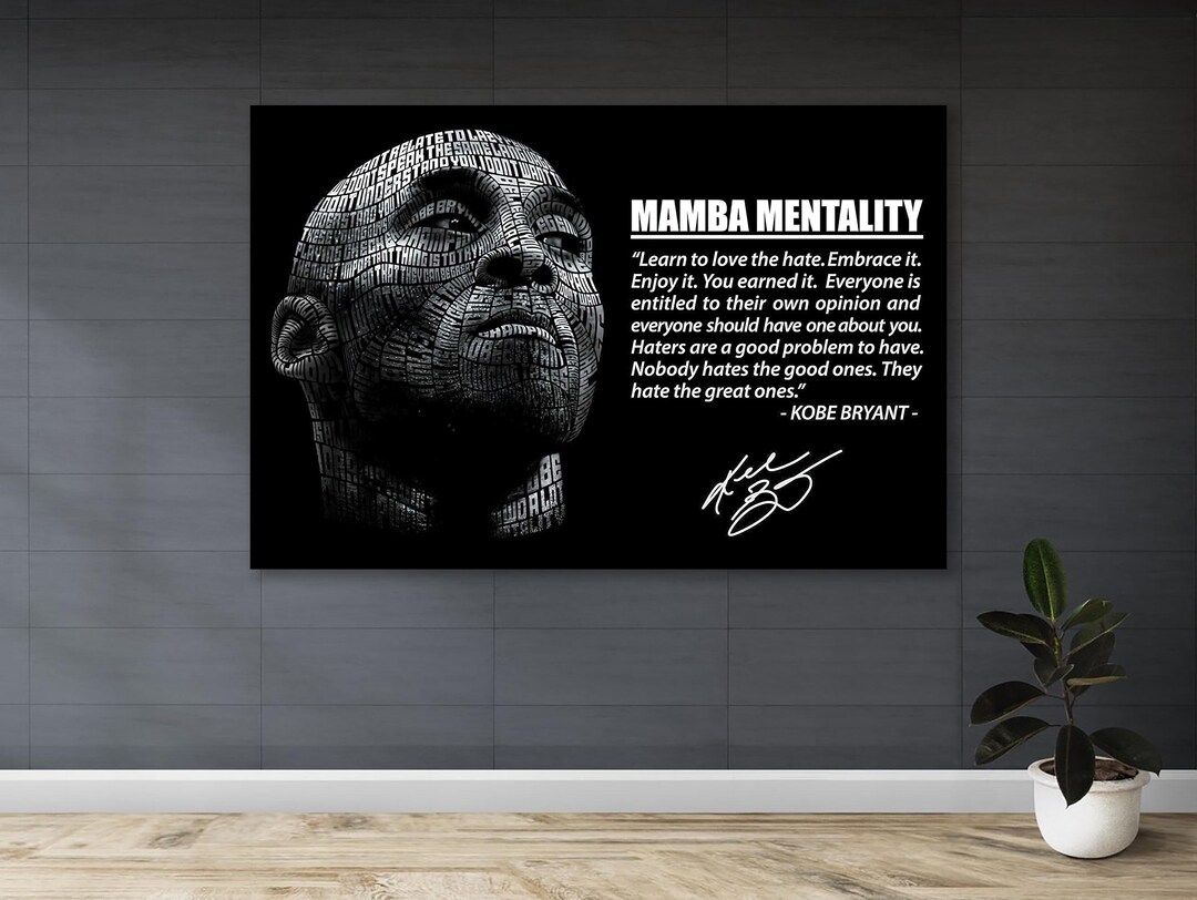Kobe Bryant Canvas Print, Pop Art Print Wall Art, Mamba Mentatily Wall ...