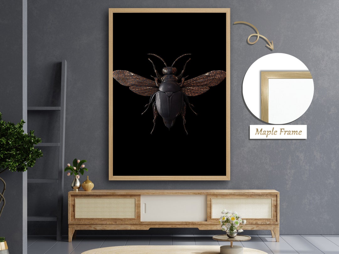 Flying Grace,winged Insect Art, Detailed Bug Painting, Insect Wing ...