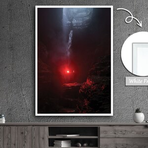 Light of Mystery the Mysterious Box Inside the Cave,red Light Art ...