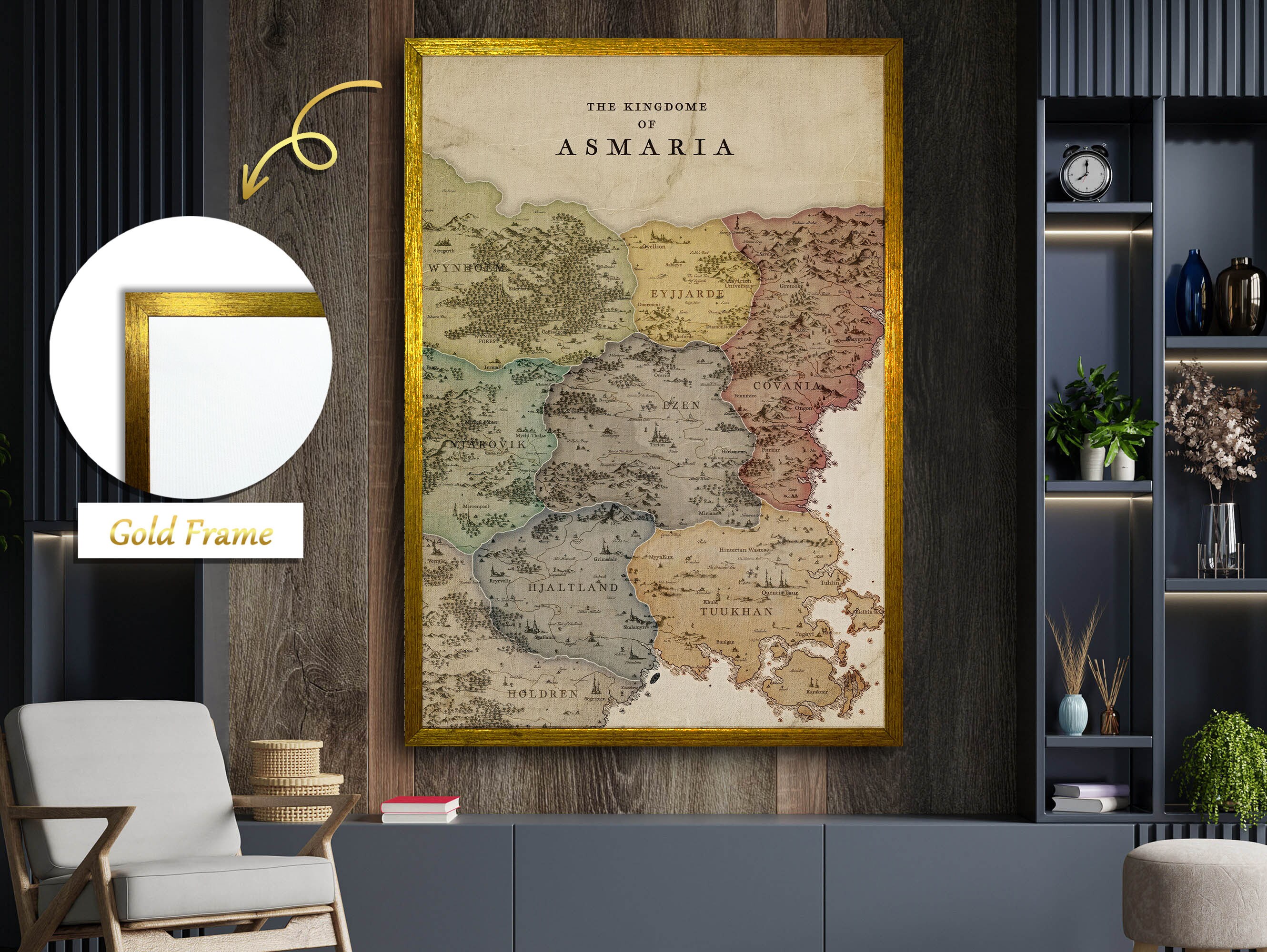 Map of the Kingdom of Asmariafantasy Map Artmagical Kingdom - Etsy