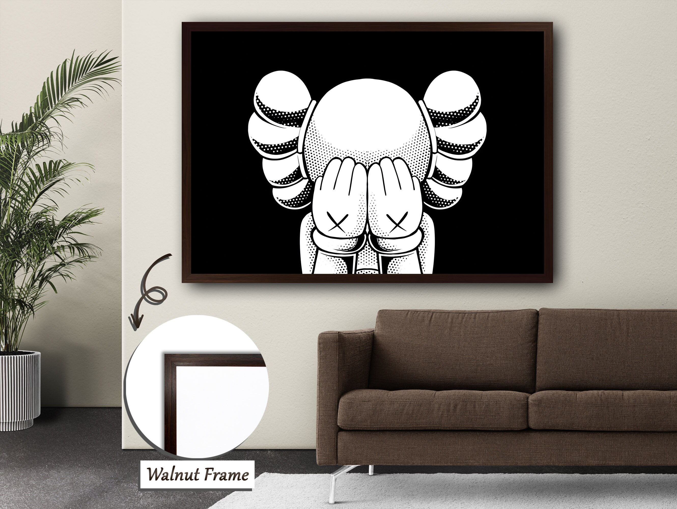 Sad Bear KAWS Artworkkaws Art Sad Bear Contemporary Art - Etsy