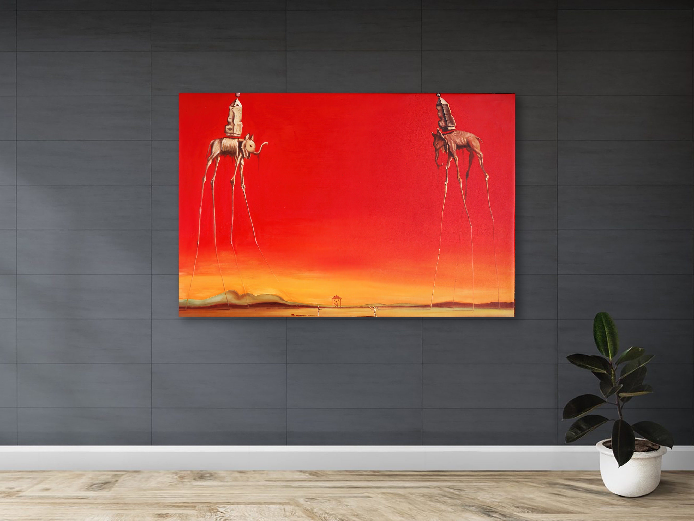 Surreal Horizons, Digital Canvas Print, Fantasy Artwork, Home Decor ...