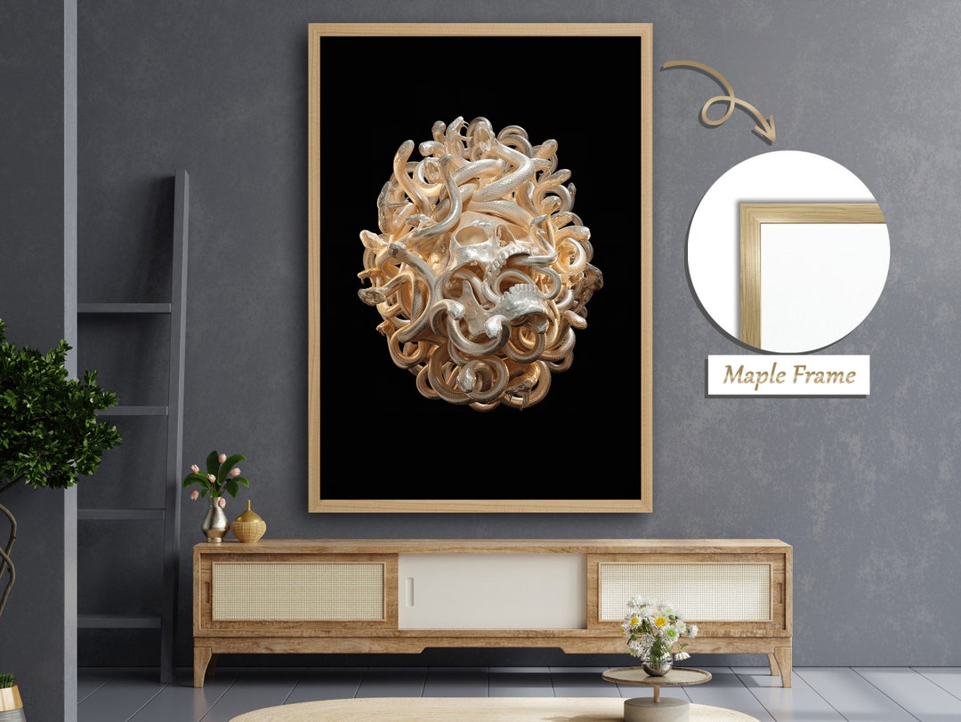 Nature's Dance: Snakes Painting,snake Art, Abstract Serpent Painting ...