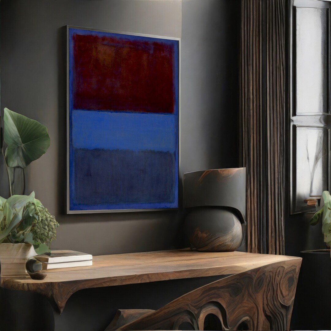 Mark Rothko, Royal Red and Blue, 1954, Mark Rothko Poster Canvas Wall ...