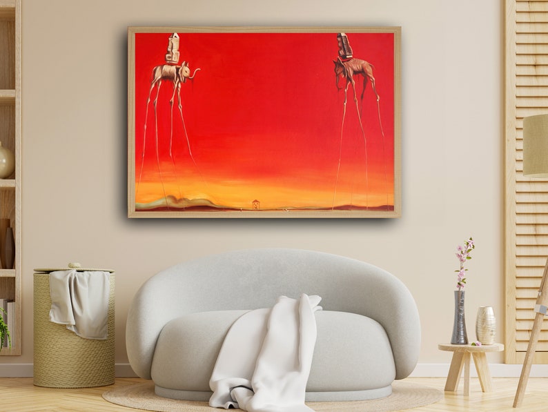 Surreal Horizons, Digital Canvas Print, Fantasy Artwork, Home Decor ...