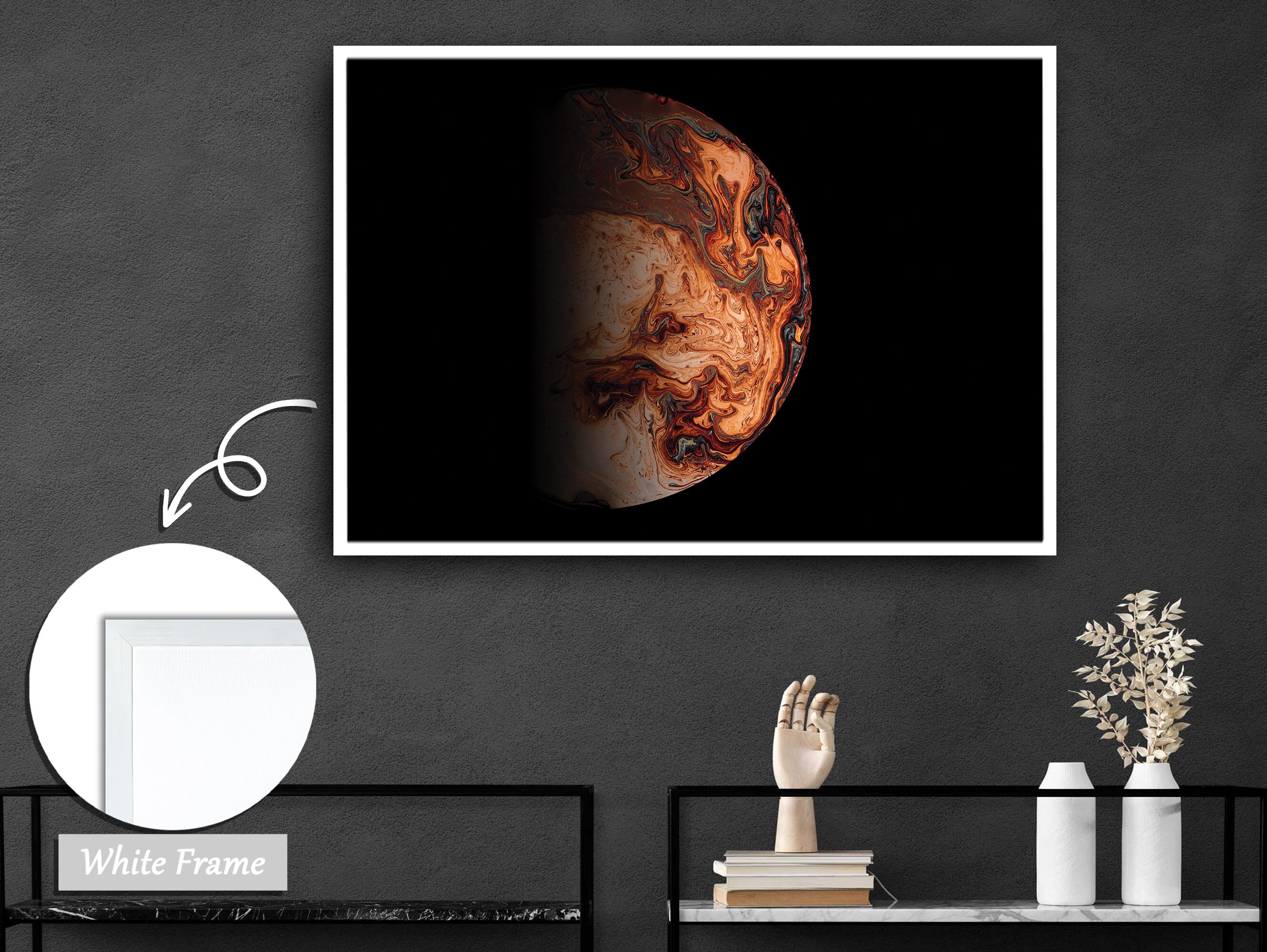Half Planet Artwork,half Planet, Cosmic Art, Universe Wonder, Celestial ...