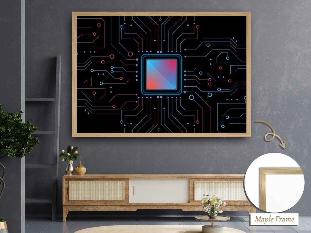 Digital Circuitry Abstract Canvas, Digital Art, Circuitry Design, Tech ...