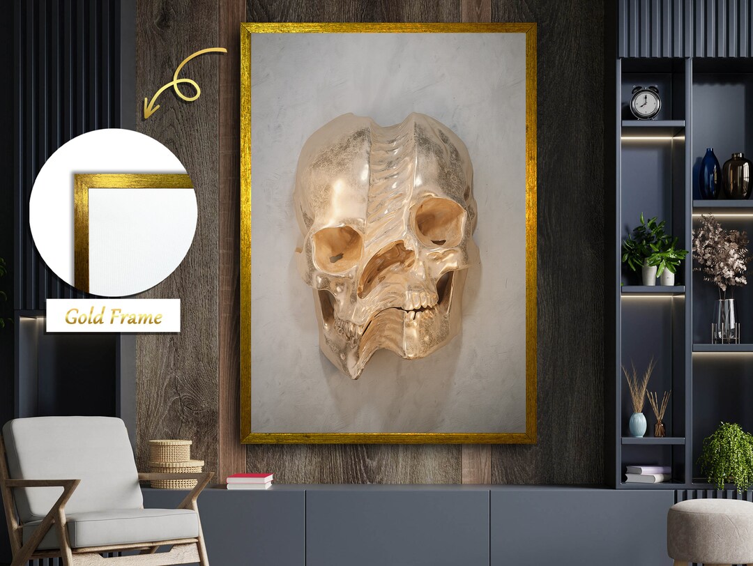 Contrast and Unification,split Skull Art, Divided Skull Painting ...