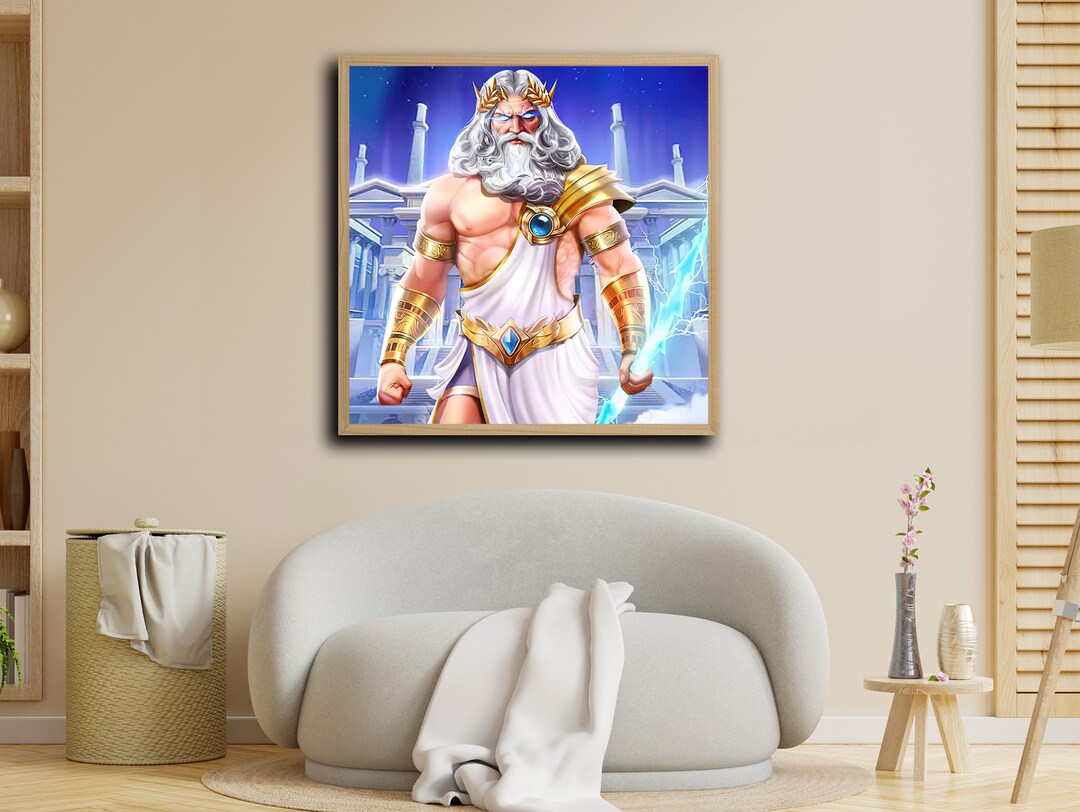 Zeus: the Thunderer,mythological Figure, Digital Canvas Print, Greek ...