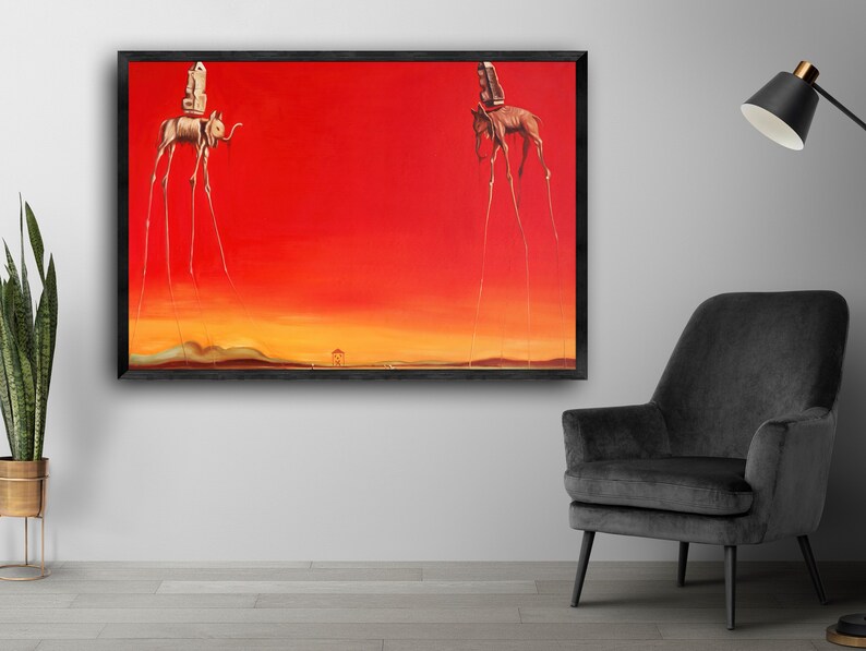 Surreal Horizons, Digital Canvas Print, Fantasy Artwork, Home Decor ...