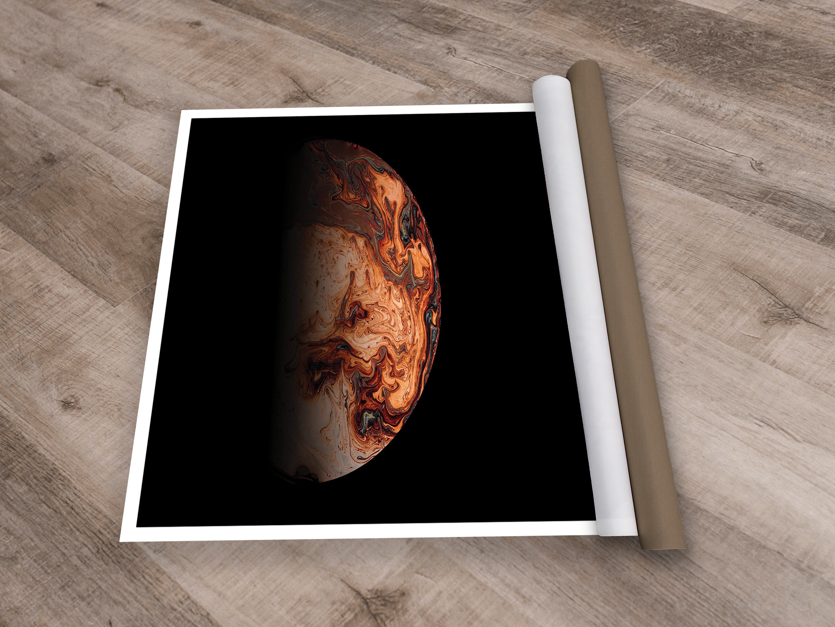 Half Planet Artwork,half Planet, Cosmic Art, Universe Wonder, Celestial ...