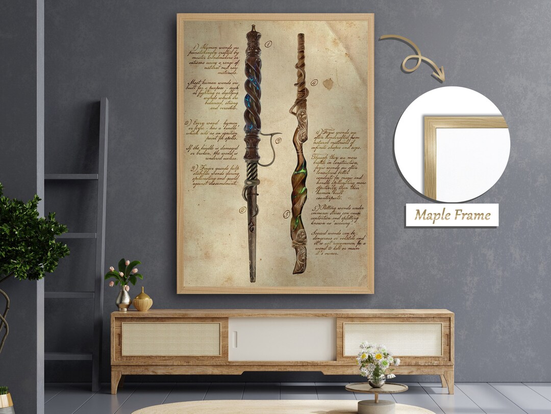 Two Wands With Meanings,magic Art,wand Illustrations,symbolic Magic ...