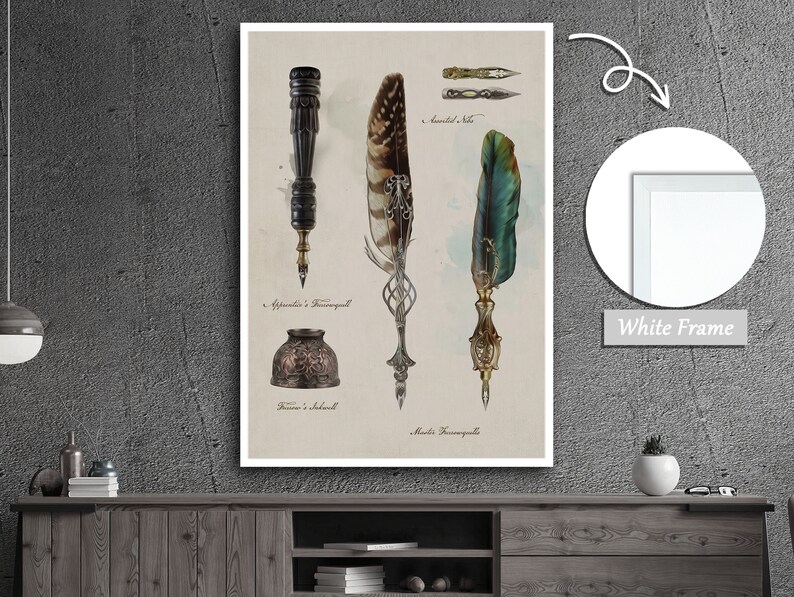 Feather Quills and Their Meanings,quill Art,feather Pen Illustrations ...