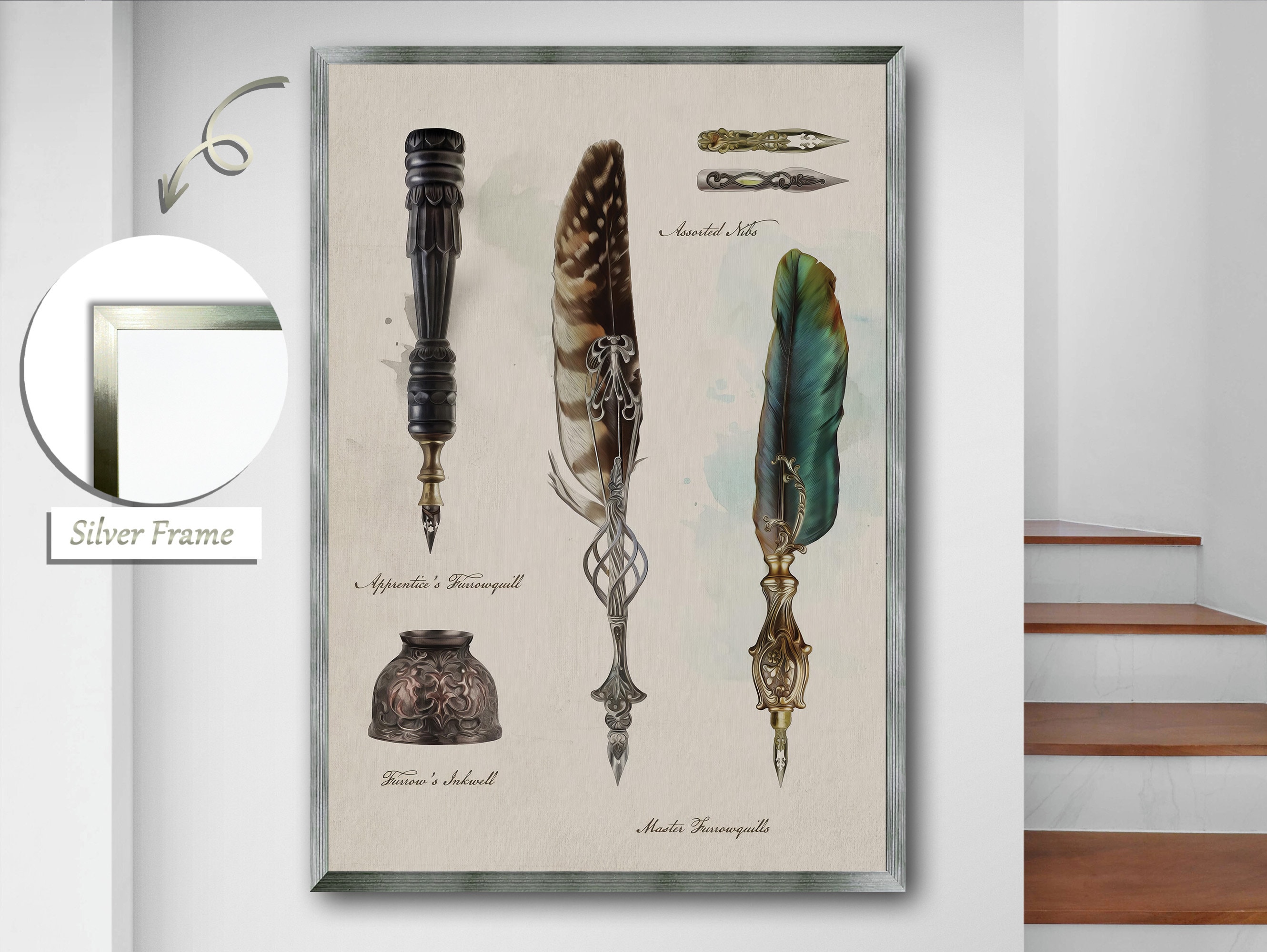 Feather Quills and Their Meanings,quill Art,feather Pen Illustrations ...