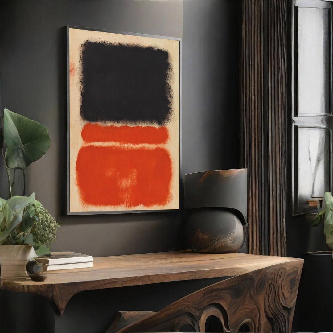 Mark Rothko Canvas, Red and Black Wall Art, Mark Rothko Poster Canvas ...