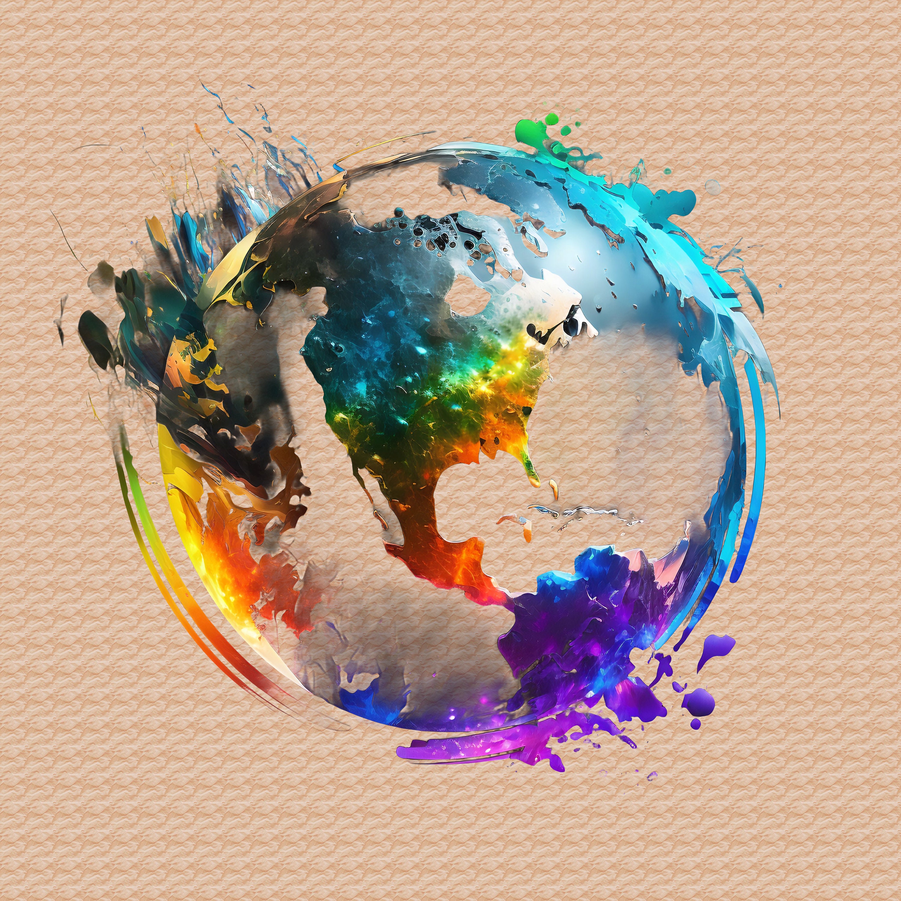 Logo Badge Token Emblem Magic Gleaming Planet Earth Element Structure ...