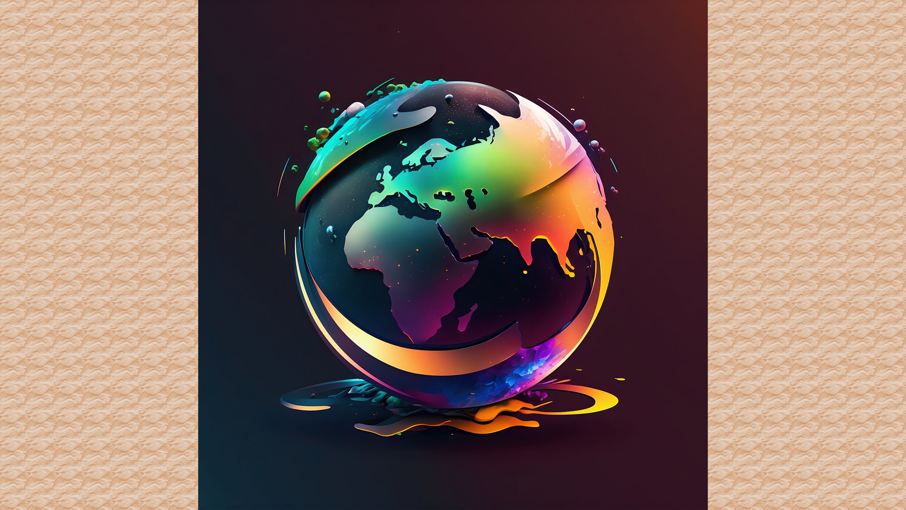 Logo Badge Token Emblem Magic Gleaming Planet Earth Element Structure ...