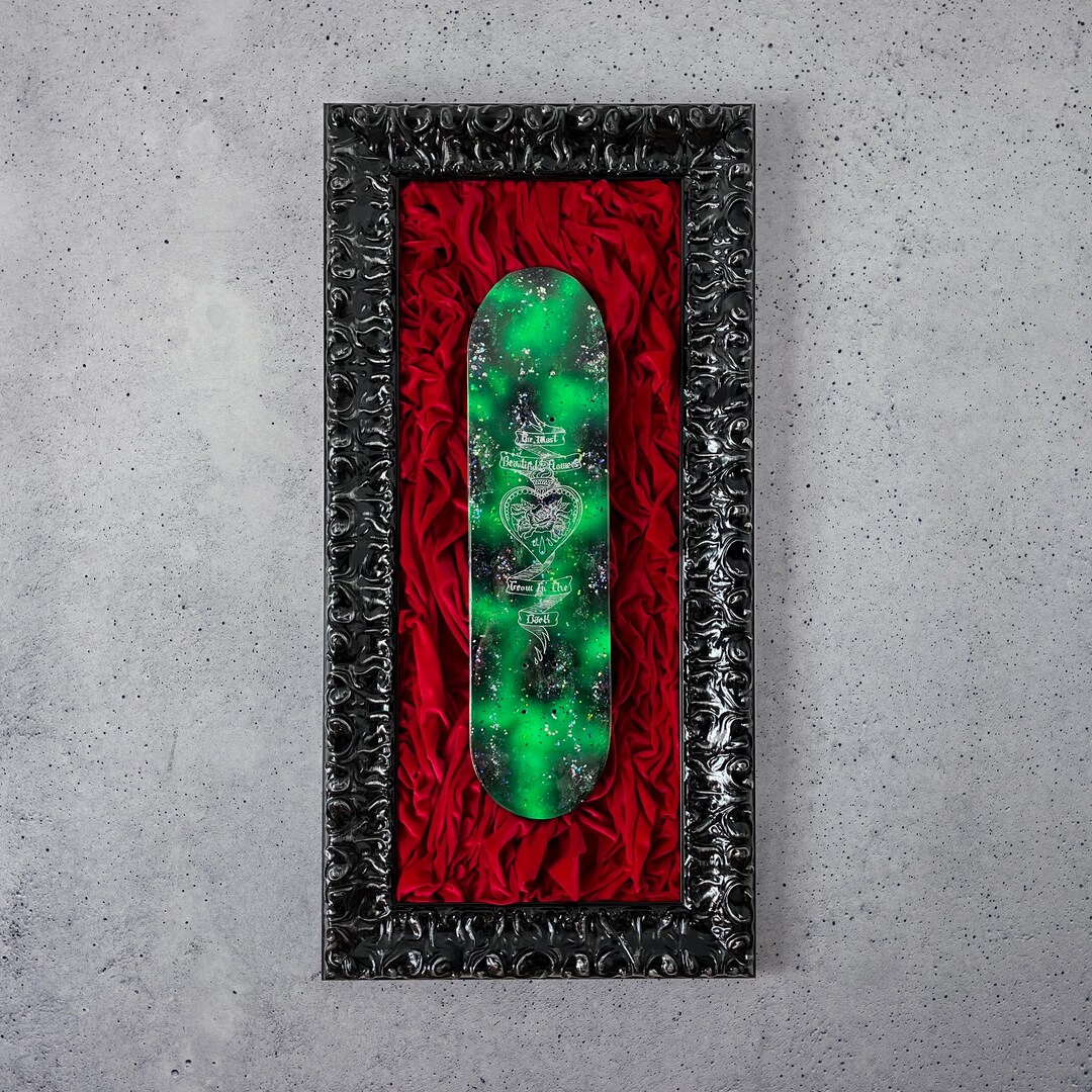 Neotraditional Wood and Resin Skateboard Artwork for Fancy People, Old ...