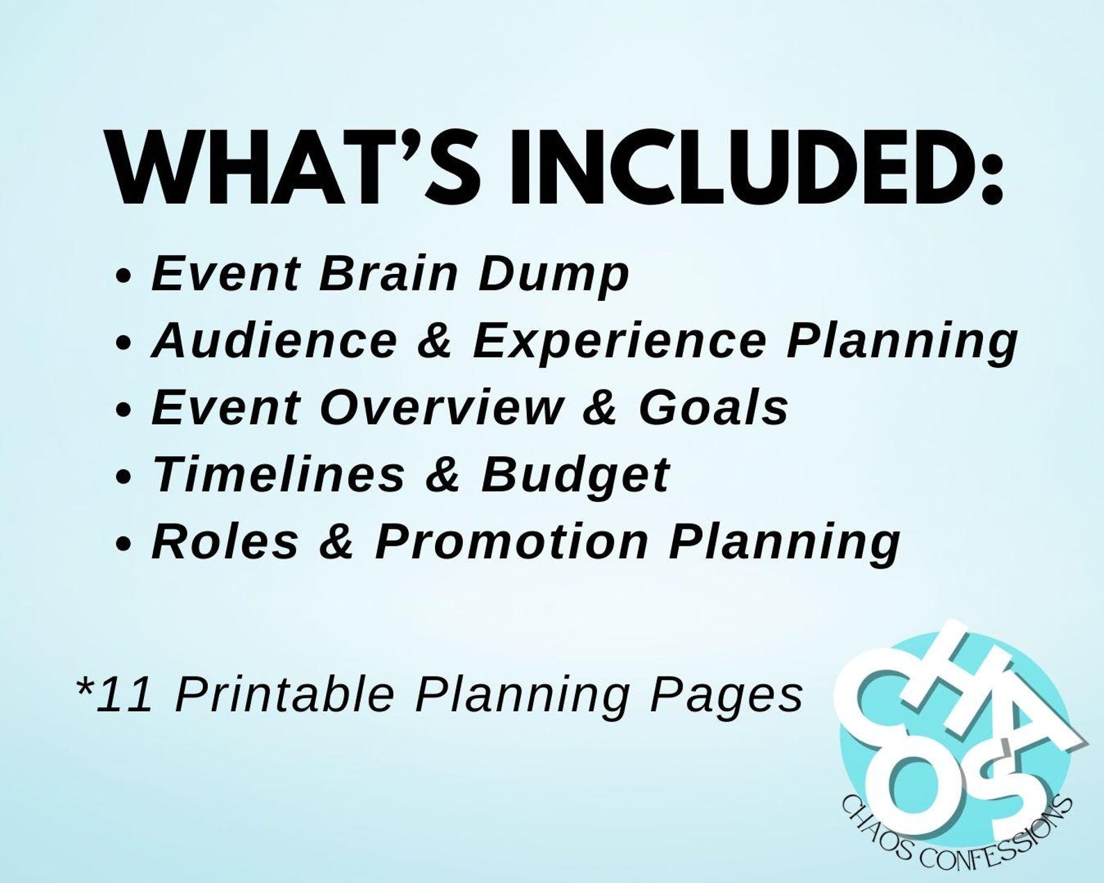 Event Planning Starter Kit Printable PDF | Organizer Worksheets for ...