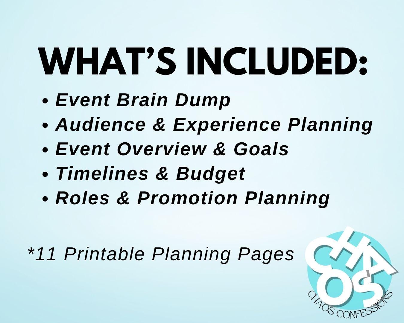 Event Planning Starter Kit Printable PDF | Organizer Worksheets for ...