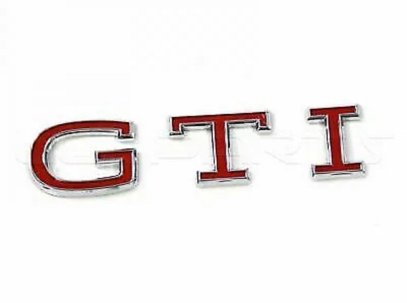 Volkswagen Golf MK8 Rear GTI Badge Emblem Chrome Red - Etsy