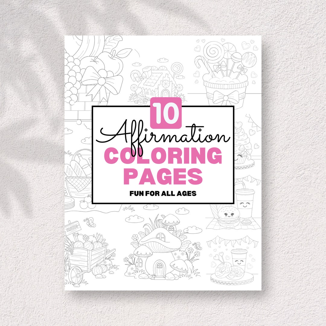 10-page Affirmation Coloring Sheets Printable Coloring Pages - Etsy