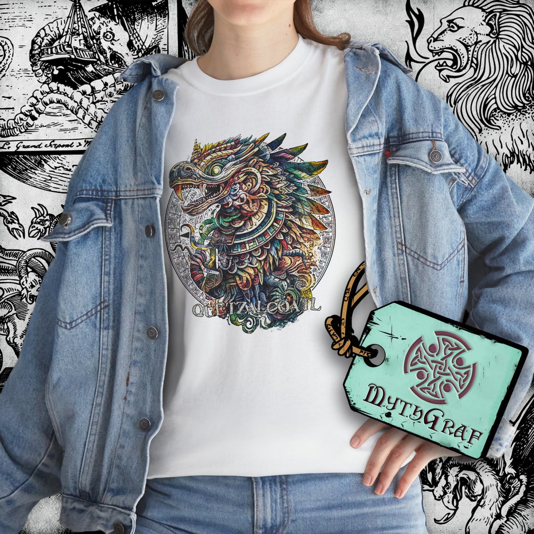 Quetzalcoatl God of Life Mythological Creatures T-shirt Myth Rituals ...