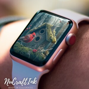 Red Bird and Birdhouse Apple Watch Face: Forest Theme (digital Download ...