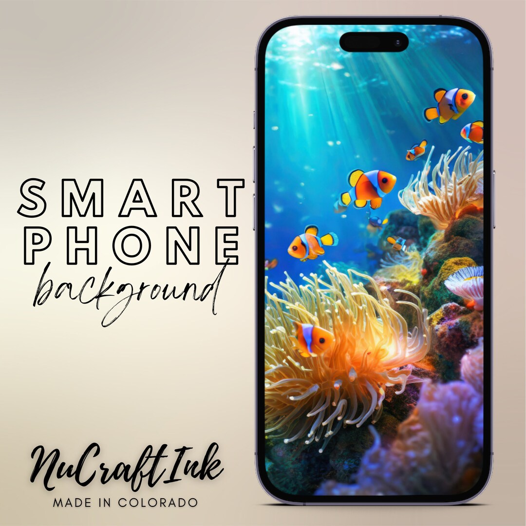 Saltwater Reef Smart Phone Background, Tropical Reef Theme Phone ...