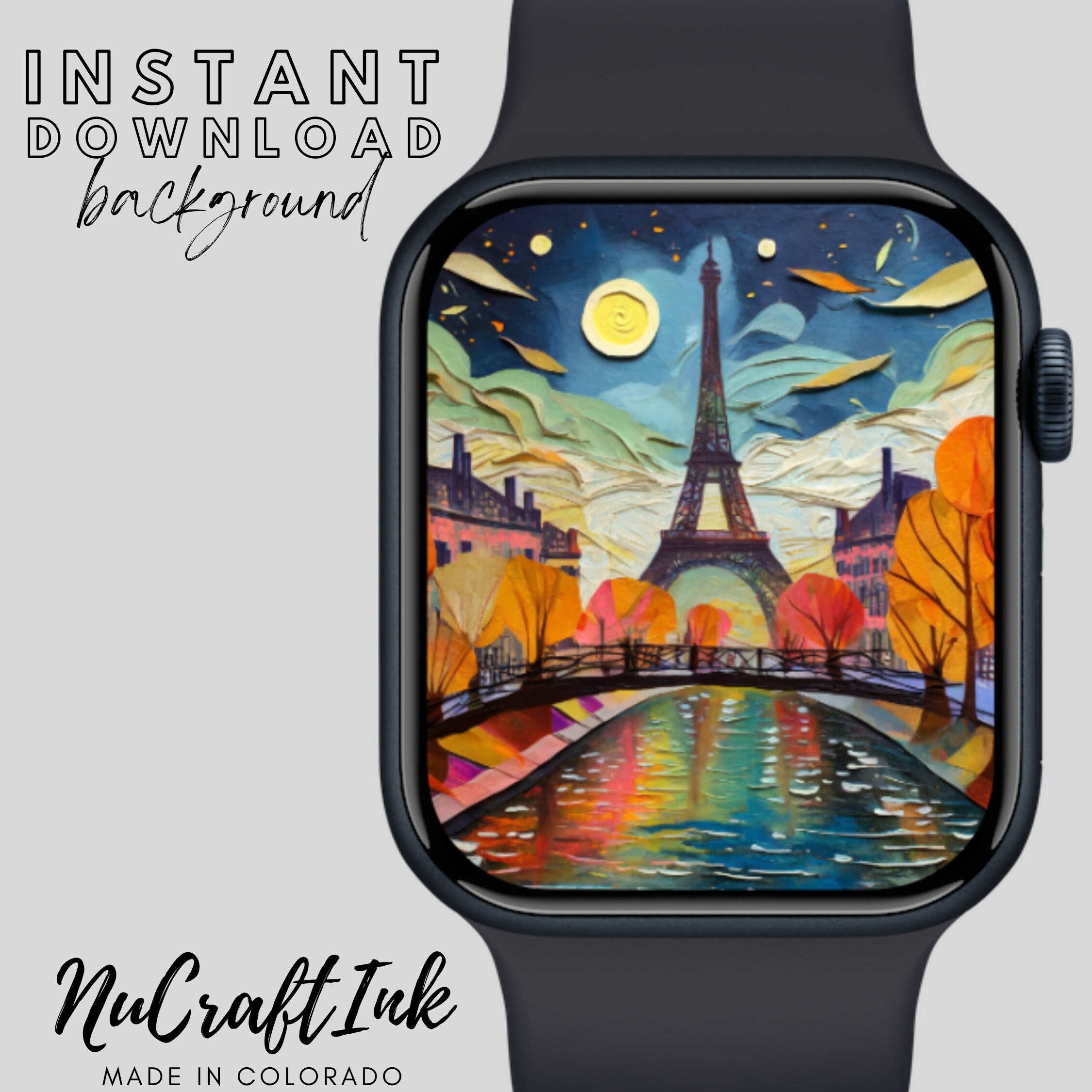 Paris Apple Watch Face Background, Parisian Theme Smartwatch Wallpaper ...