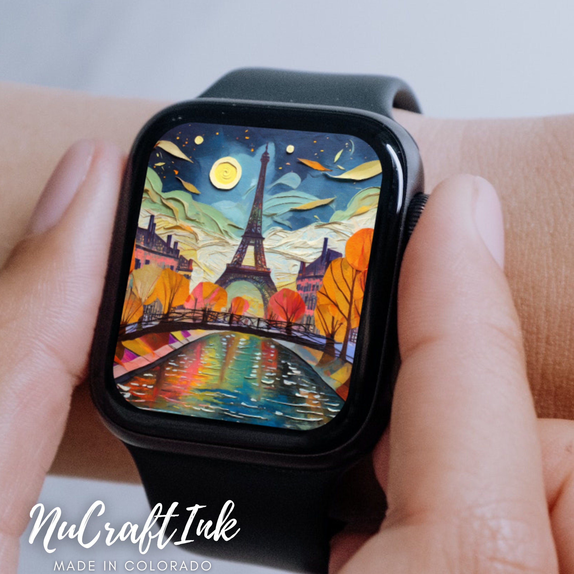 Paris Apple Watch Face Background, Parisian Theme Smartwatch Wallpaper ...