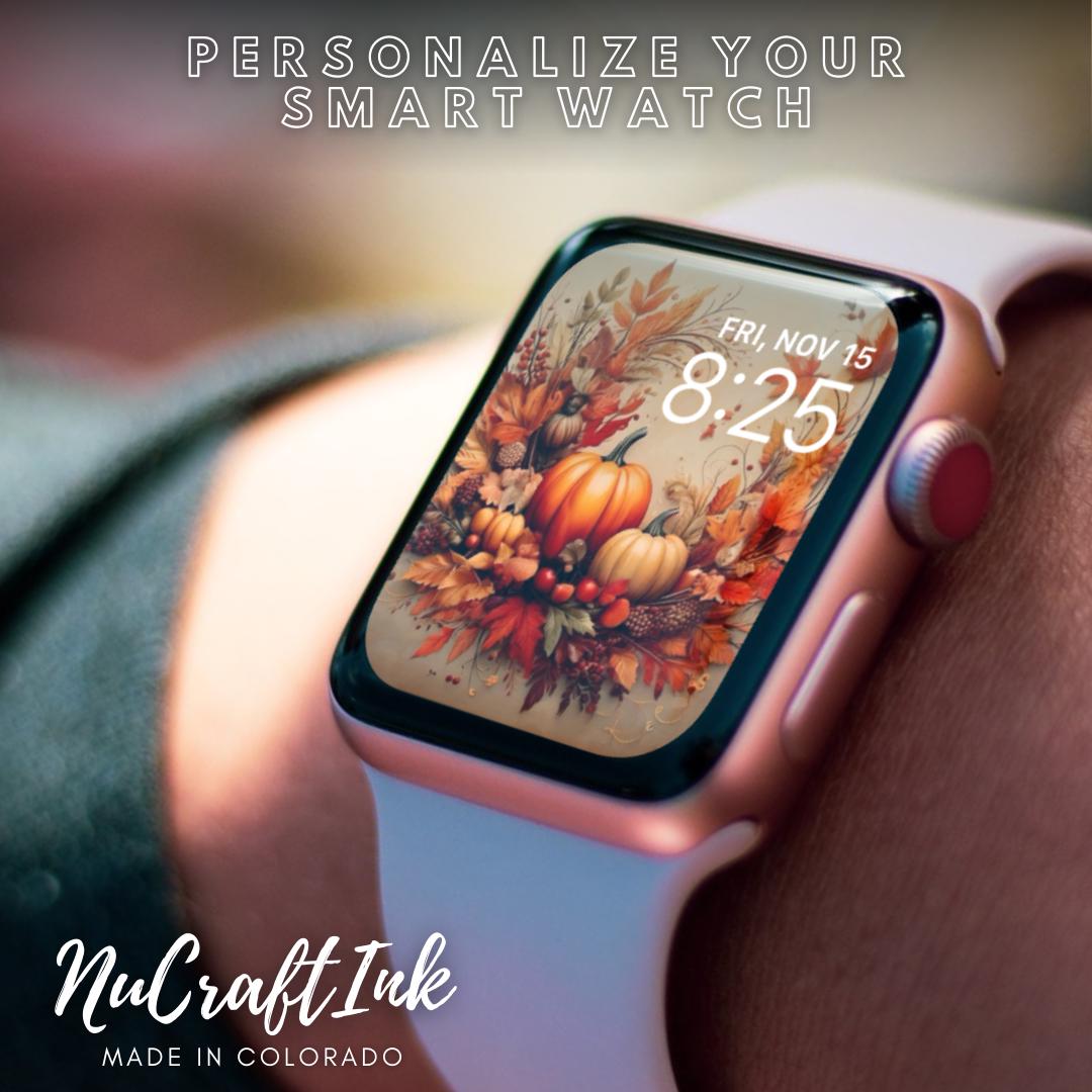 Fall Wreath Apple Watch Face: Pumpkin Decor (digital Download) - Etsy