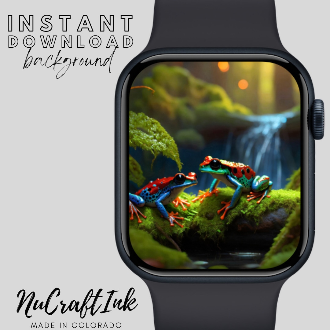 Poison-dart Frog Apple Watch Face, Tropical Rainforest Wallpaper ...