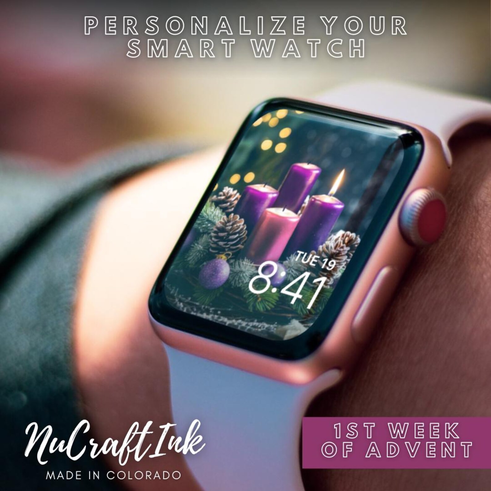 4 Weeks of Advent Apple Watch Face Wallpaper 4 Pack Smartwatch ...