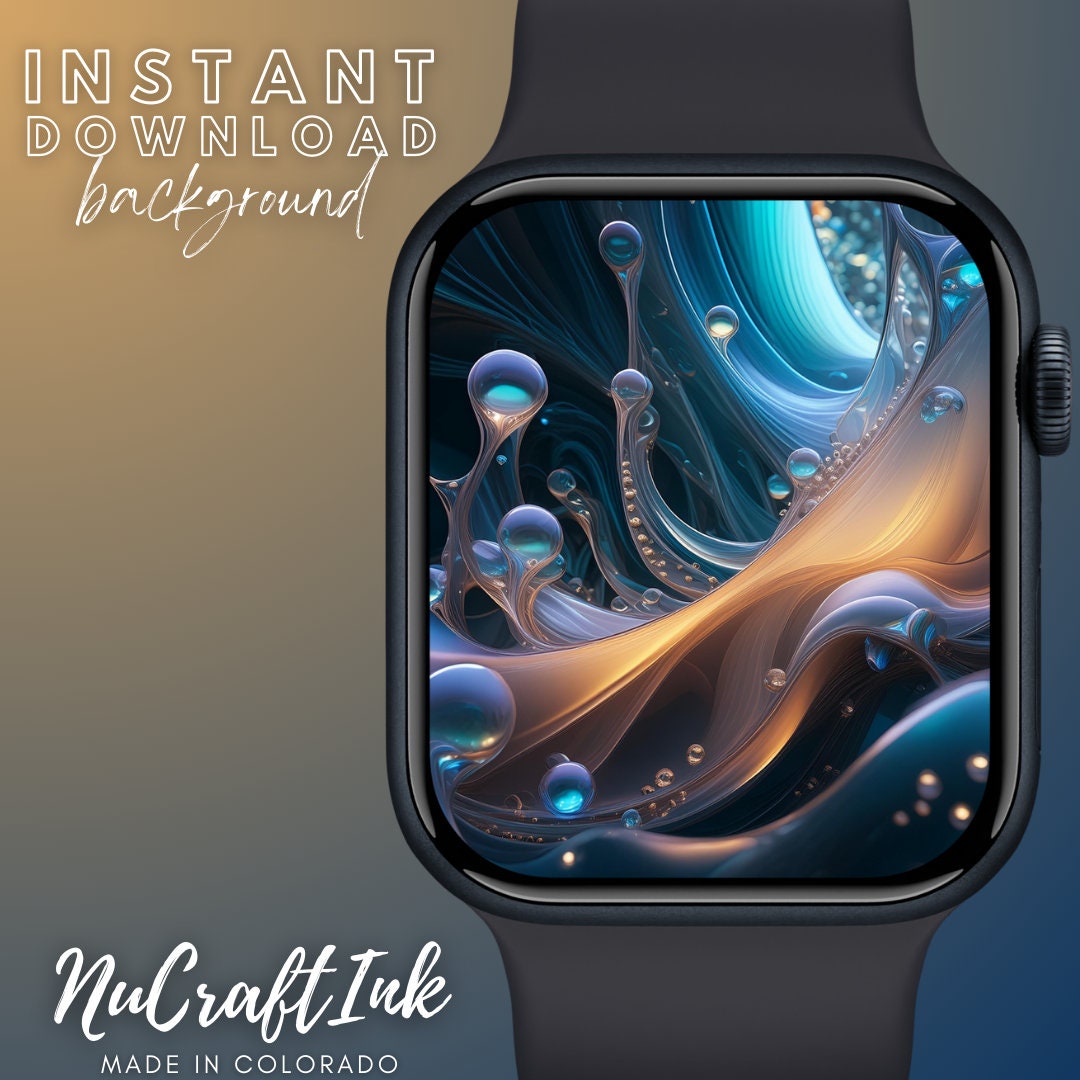 Trippy Drippy Apple Watch Face Background Ethereal Flowing Patterns ...