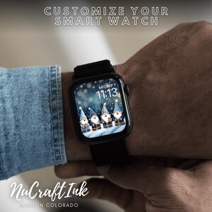 Winter Gnome Apple Watch Face, Christmas Smartwatch Wallpaper (digital ...